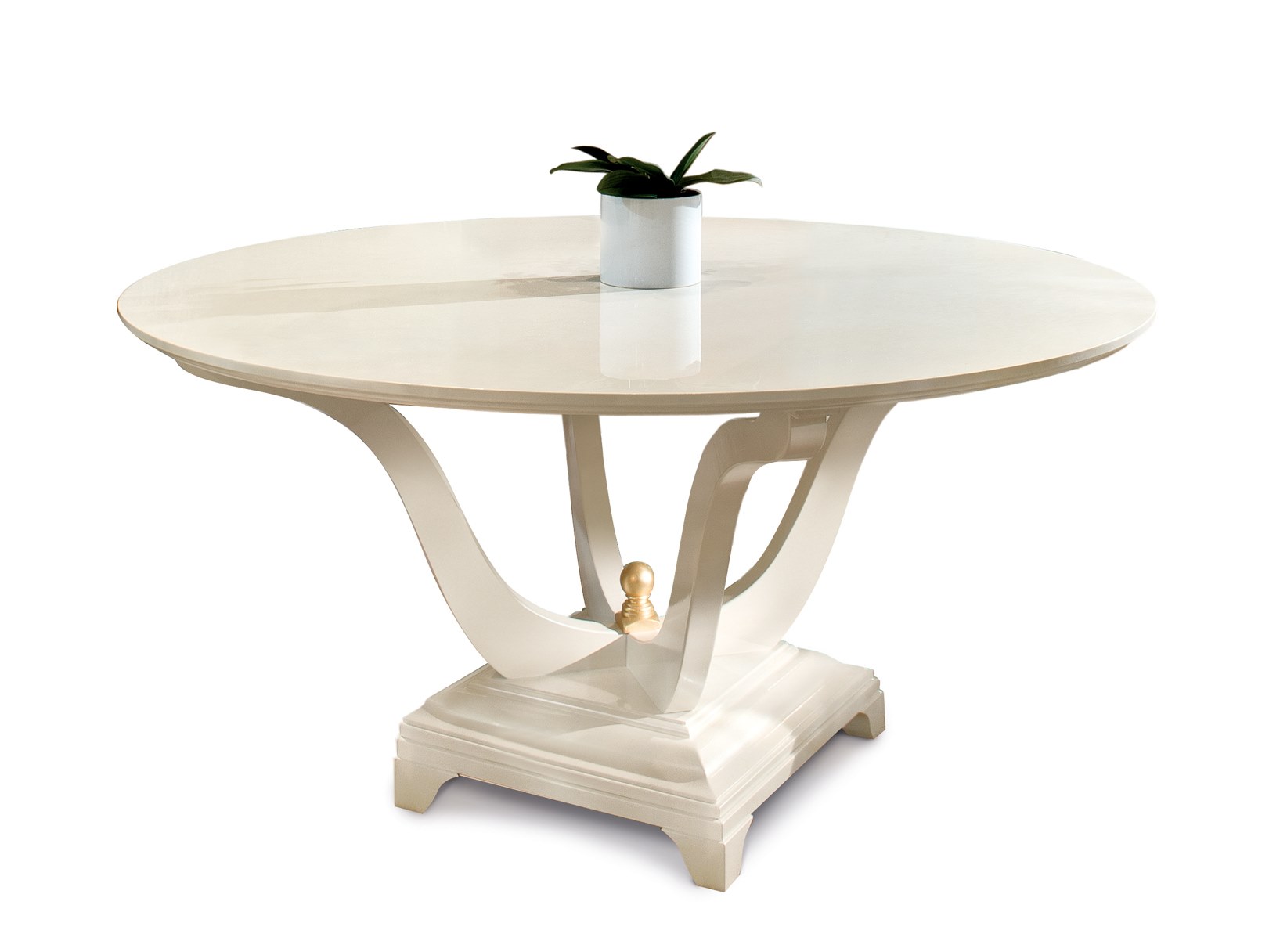 GOLD Round wooden dining table By CASA +39