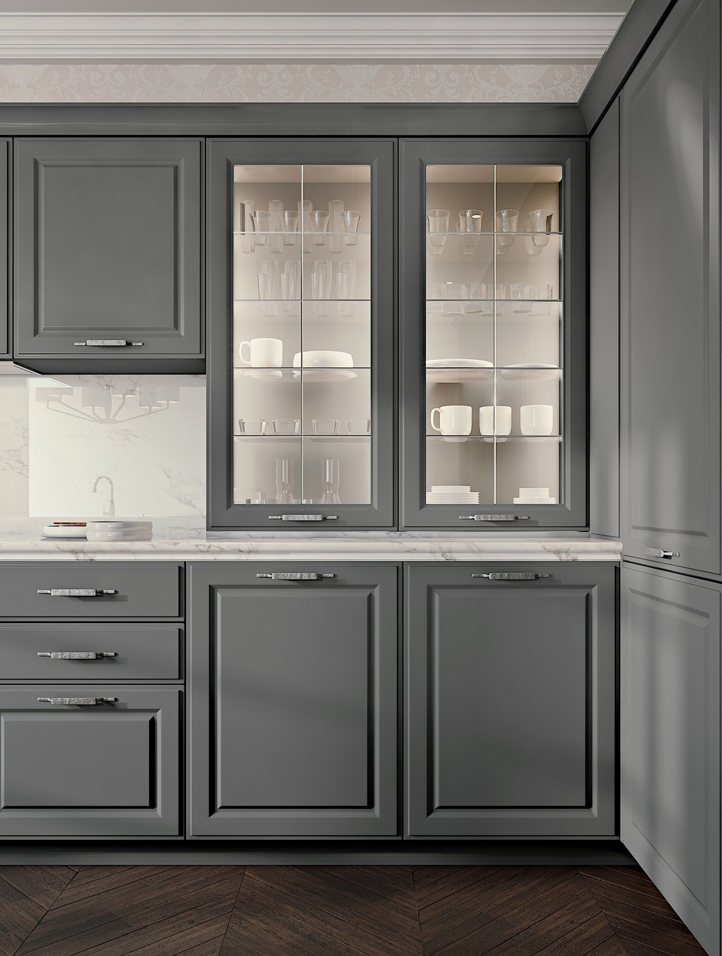 GONZAGA Fitted kitchen with island By SCIC