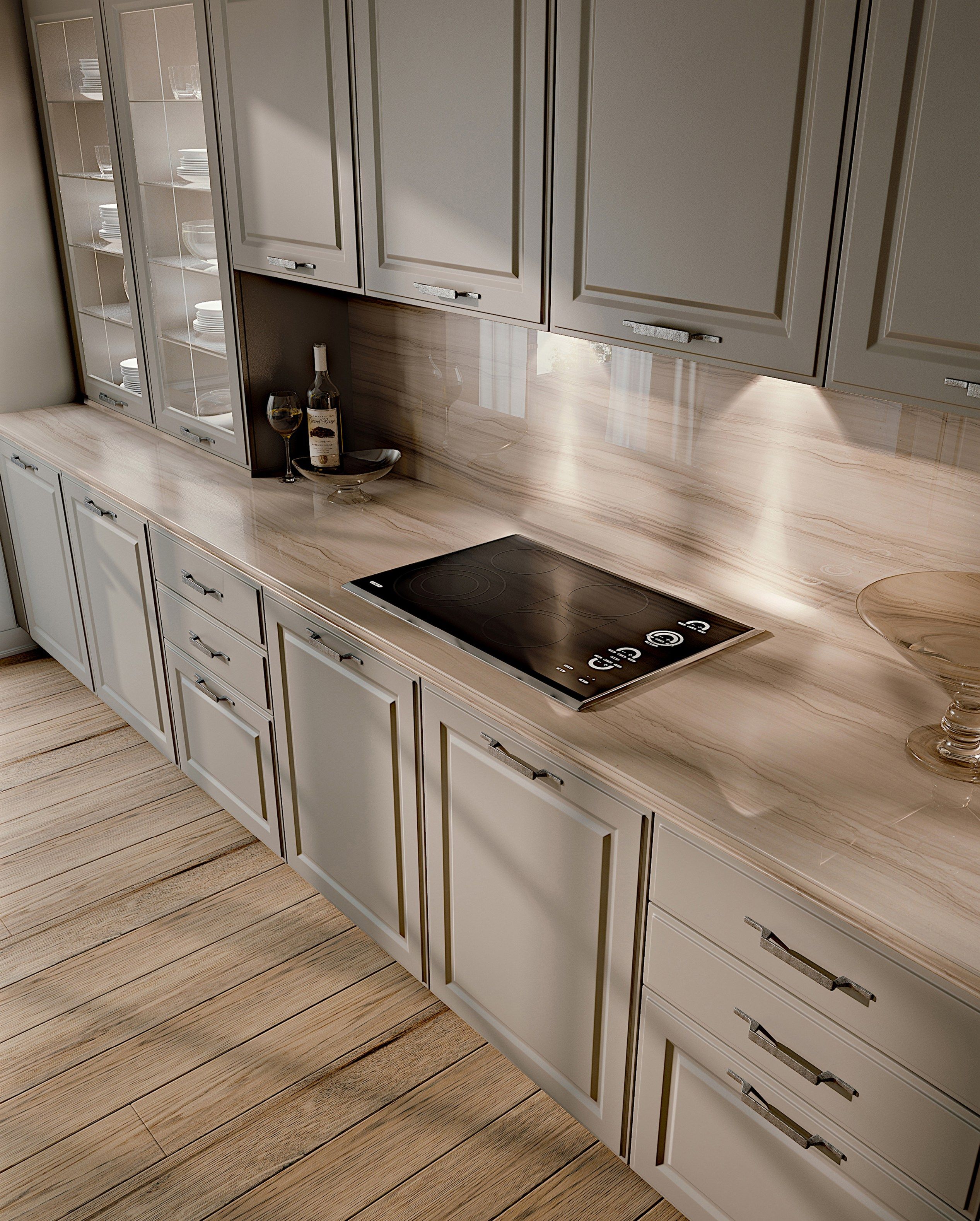 Fitted kitchen with island GONZAGA By SCIC