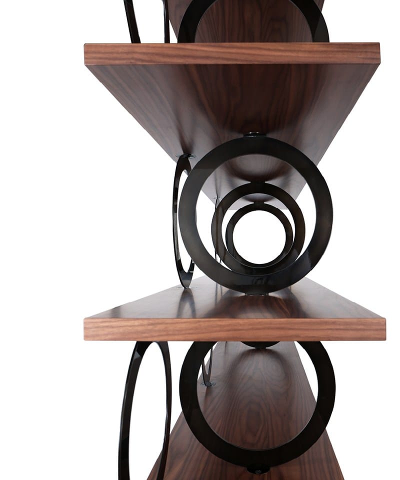 Open modular bookcase GORDON By Borzalino design Carlo Bimbi