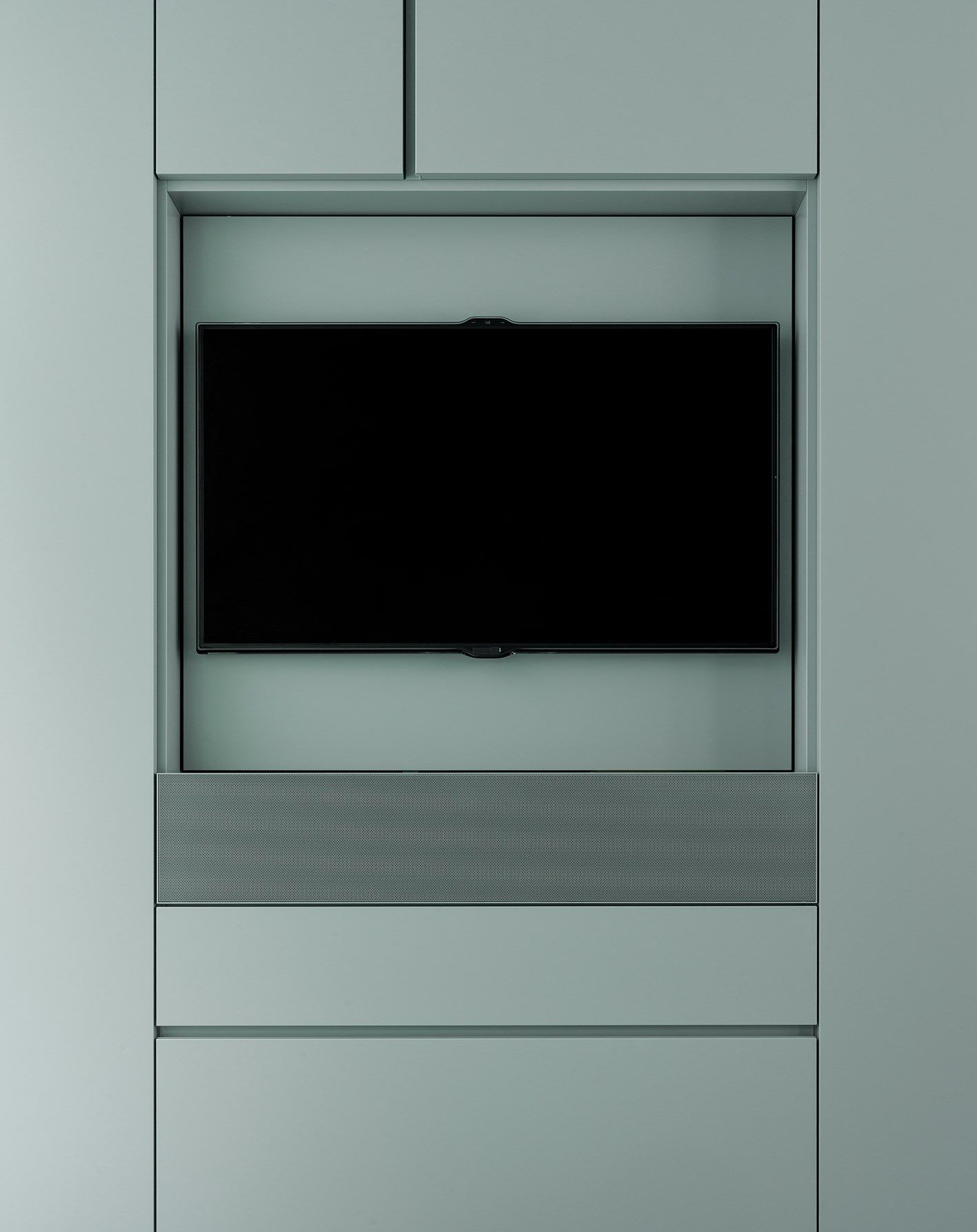 GRAFIK | Wardrobe with built-in TV By Caccaro design R&S Caccaro