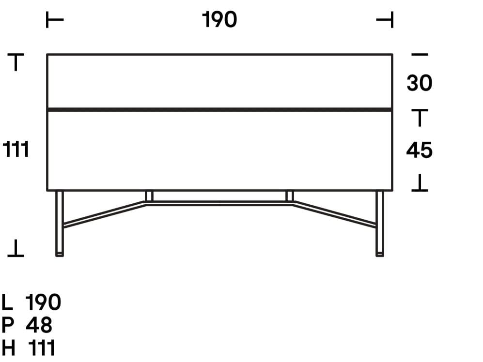 GRAND BUFFET Wooden sideboard with flap doors By ACERBIS | design ...