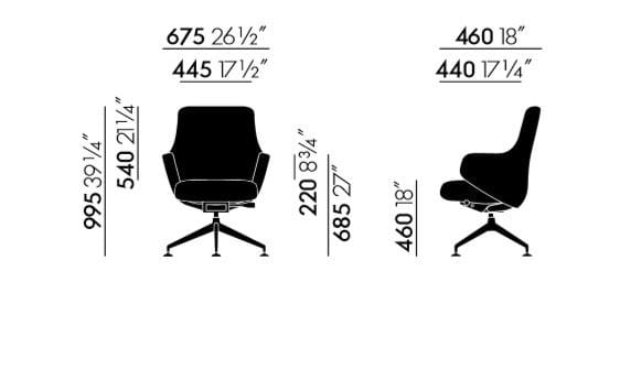 GRAND EXECUTIVE & GRAND CONFERENCE Leather executive chair By Vitra ...