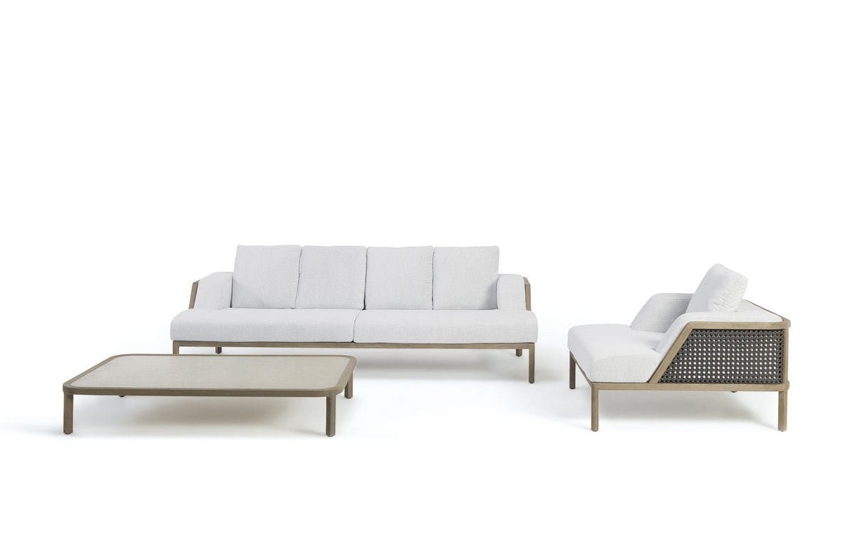 GRAND LIFE 4 seater garden sofa By Ethimo | design Christophe Pillet
