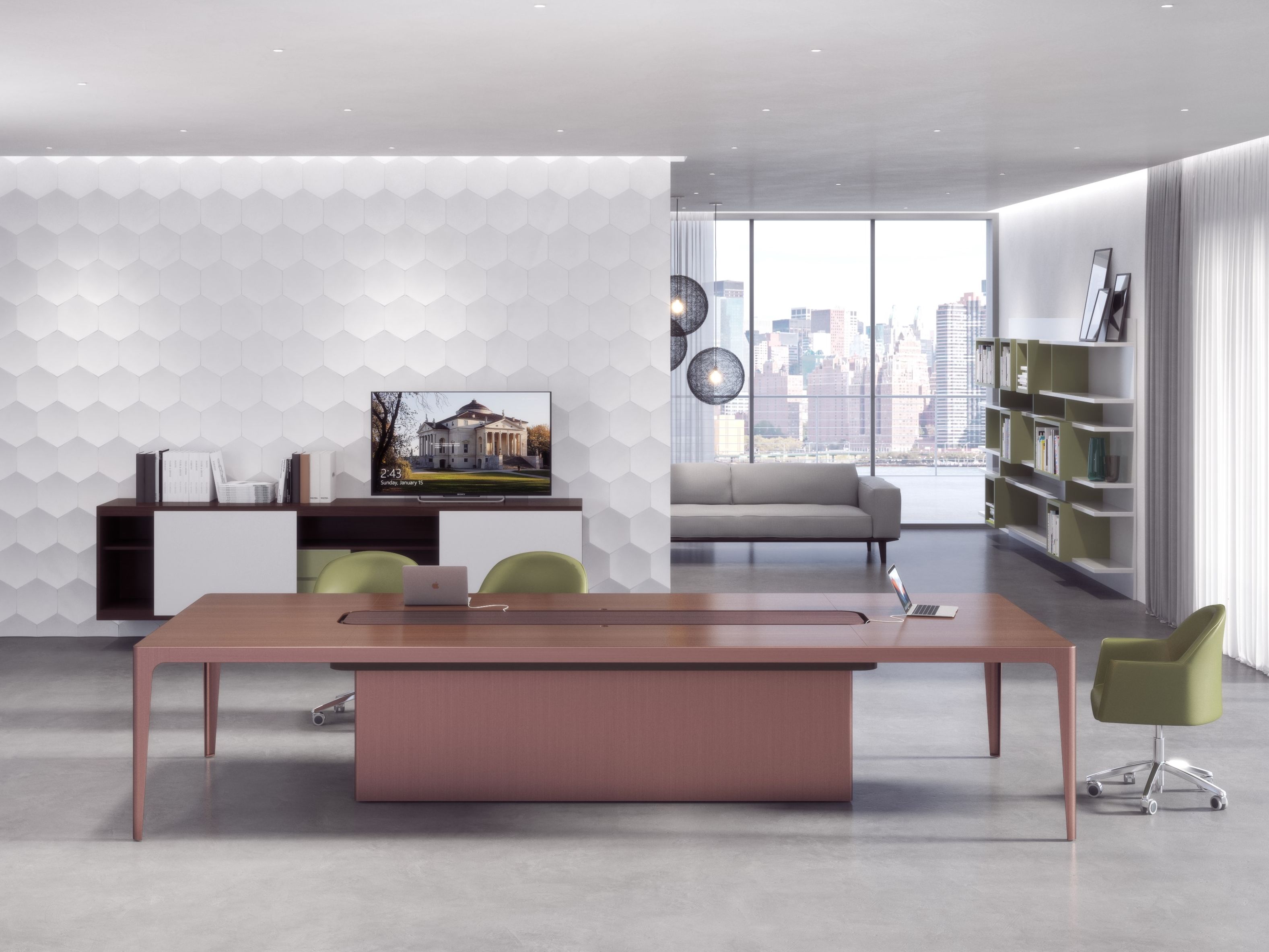 GRAND MORE SHARING | Meeting table Meeting table with cable management ...