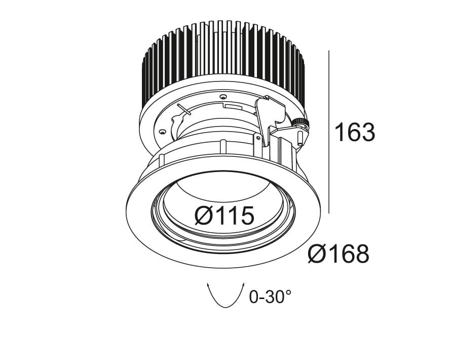 LED round recessed spotlight GRAND REO XL OK 930 S1 By Delta Light