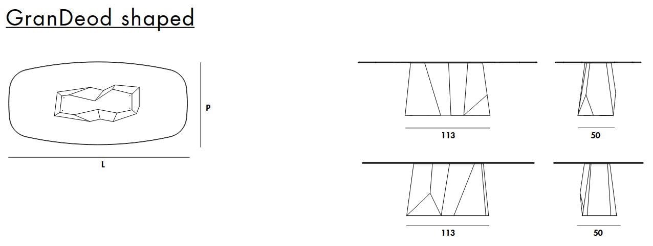 GRANDEOD Table By Sovet italia | design Gianluigi Landoni