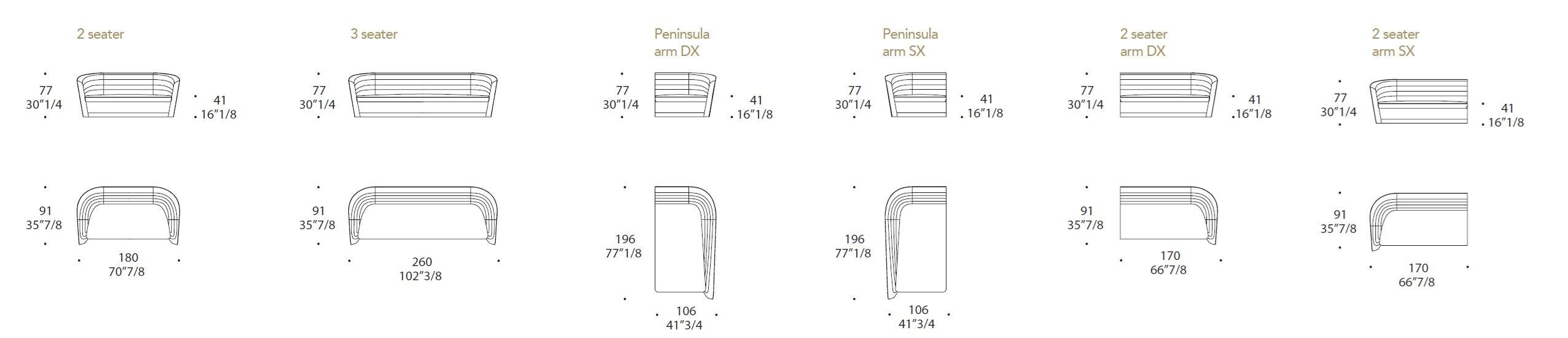 PININFARINA HOME DESIGN Divano in tessuto con chaise longue By Reflex ...