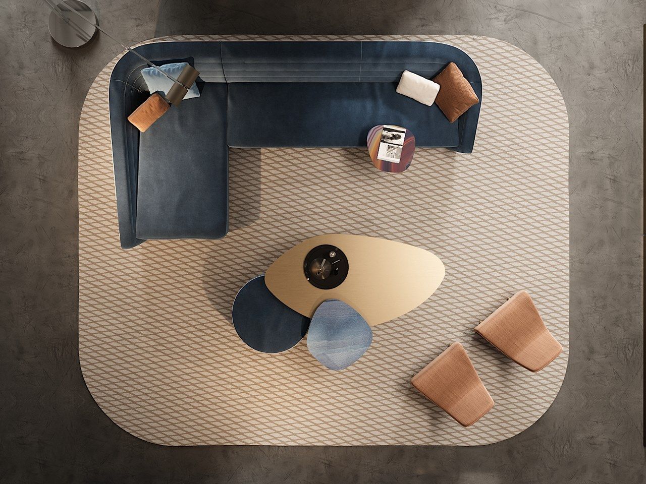 PININFARINA HOME DESIGN Divano in tessuto con chaise longue By Reflex ...