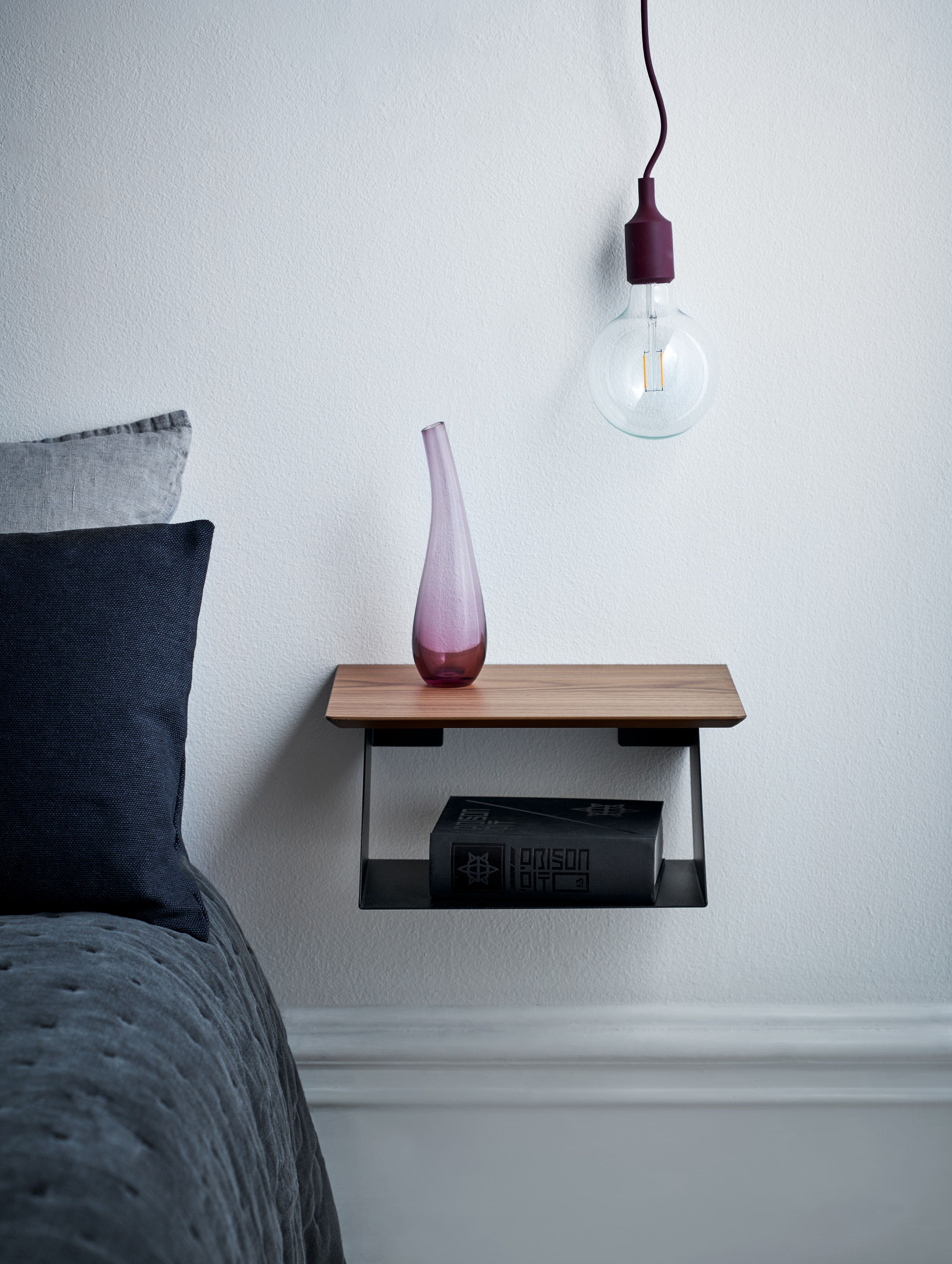 GRAPHIC Rectangular wall-mounted wooden bedside table By Maze | design ...