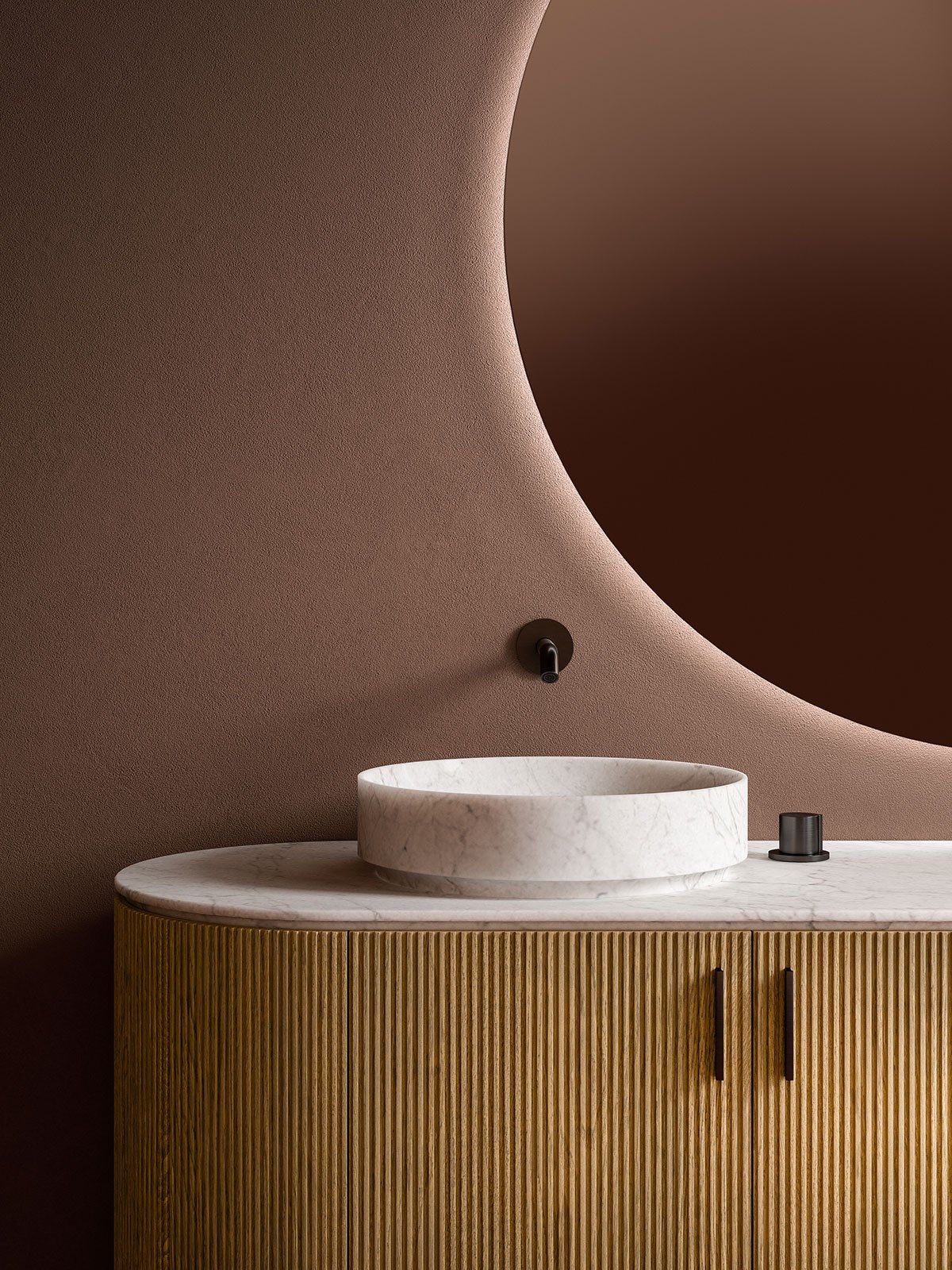 GRATE | Oak vanity unit By INBANI