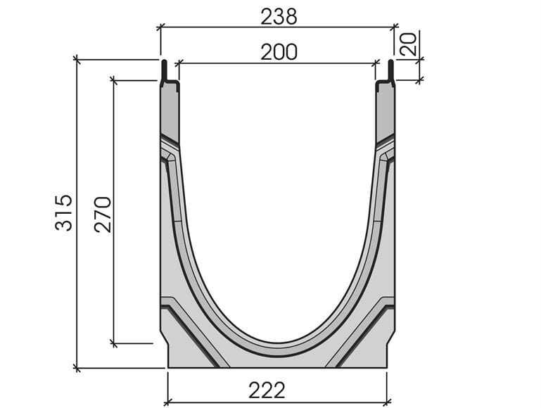 FILCOTEN PRO 200/10 H315 BORDO ZINCATO | Elemento e canale di drenaggio ...