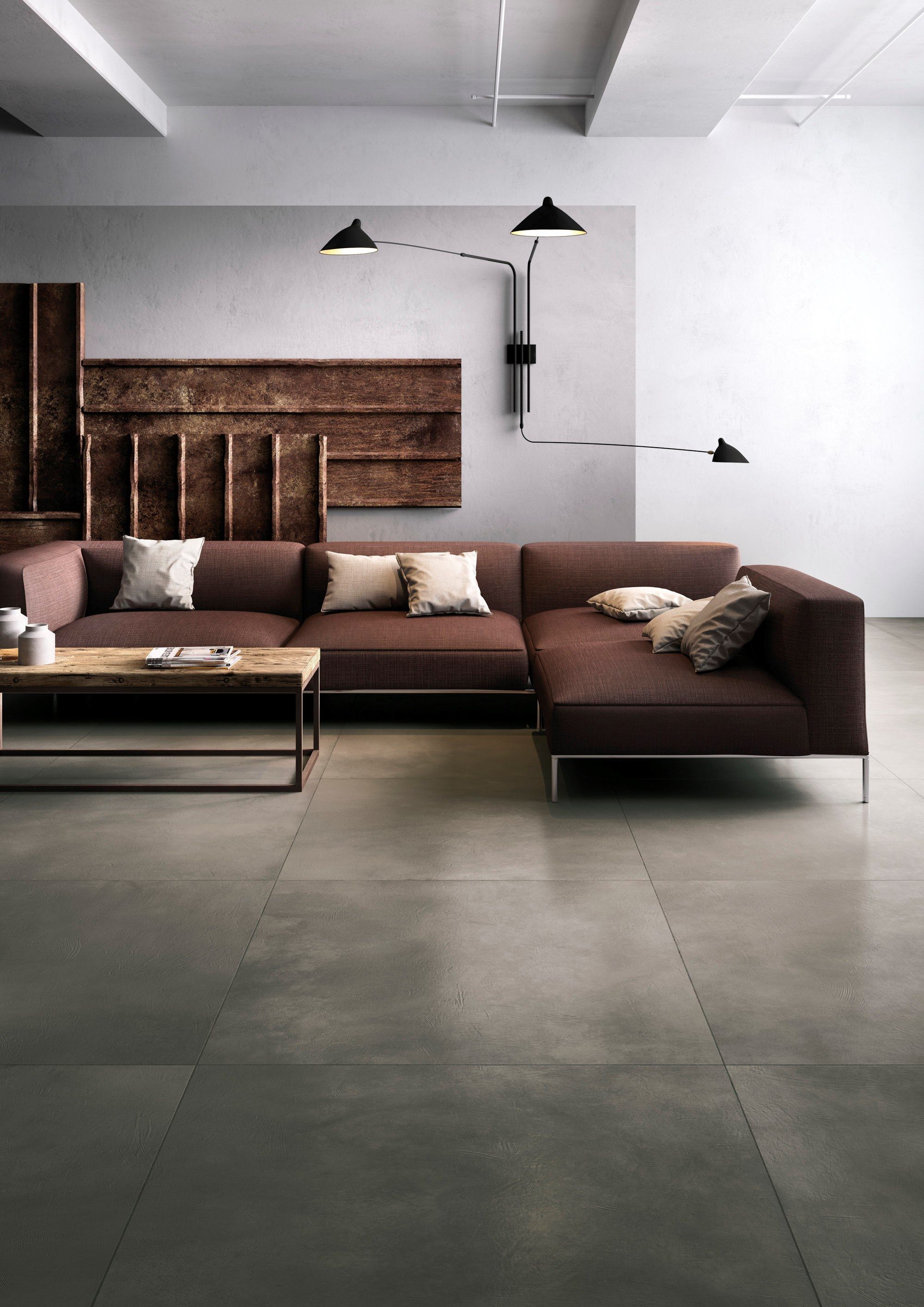 Pavimento/rivestimento in gres porcellanato effetto resina GREY RESIN ...