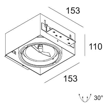 GRID IN TRIMLESS | Square spotlight Recessed adjustable square ...