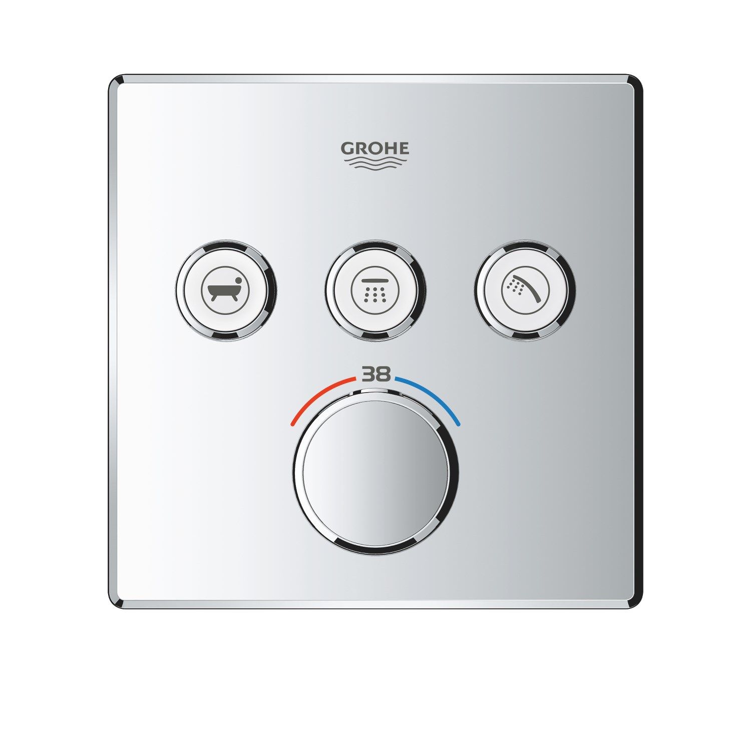 GROHTHERM SMARTCONTROL Thermostatic shower mixer with plate By Grohe