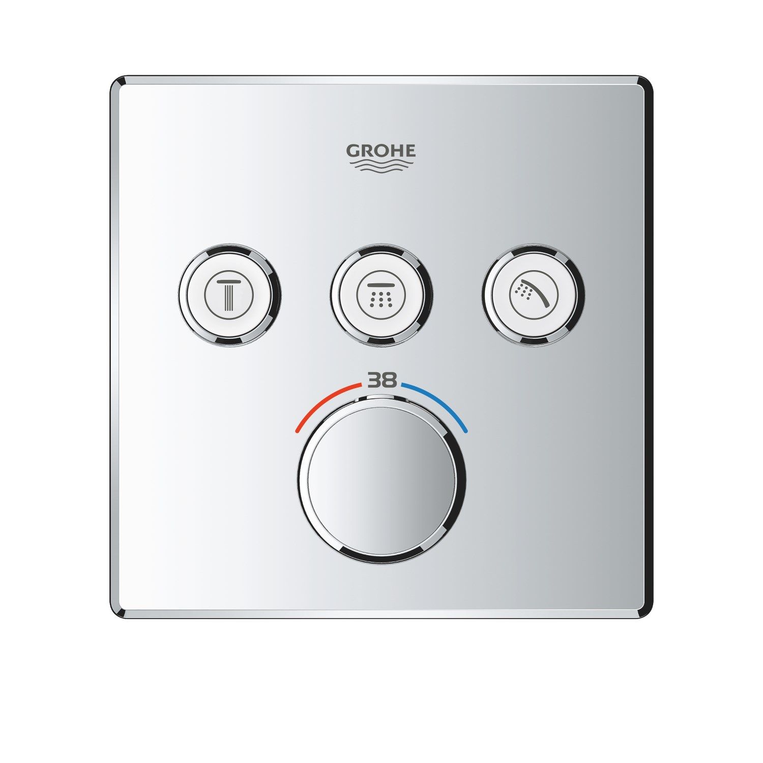 GROHTHERM SMARTCONTROL Thermostatic shower mixer with plate By Grohe