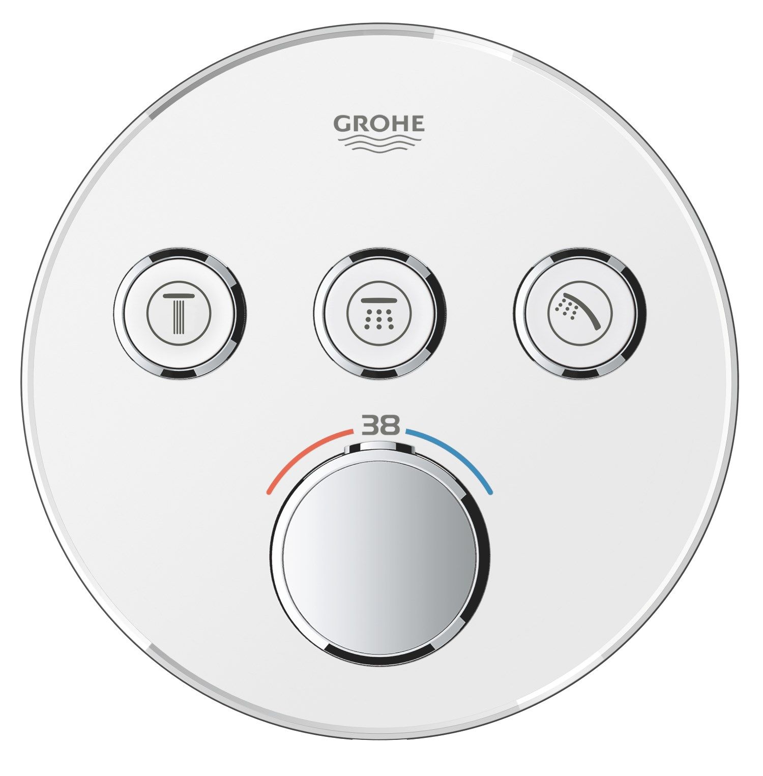 GROHTHERM SMARTCONTROL Thermostatische Dusche-Mischbatterie mit Platte ...