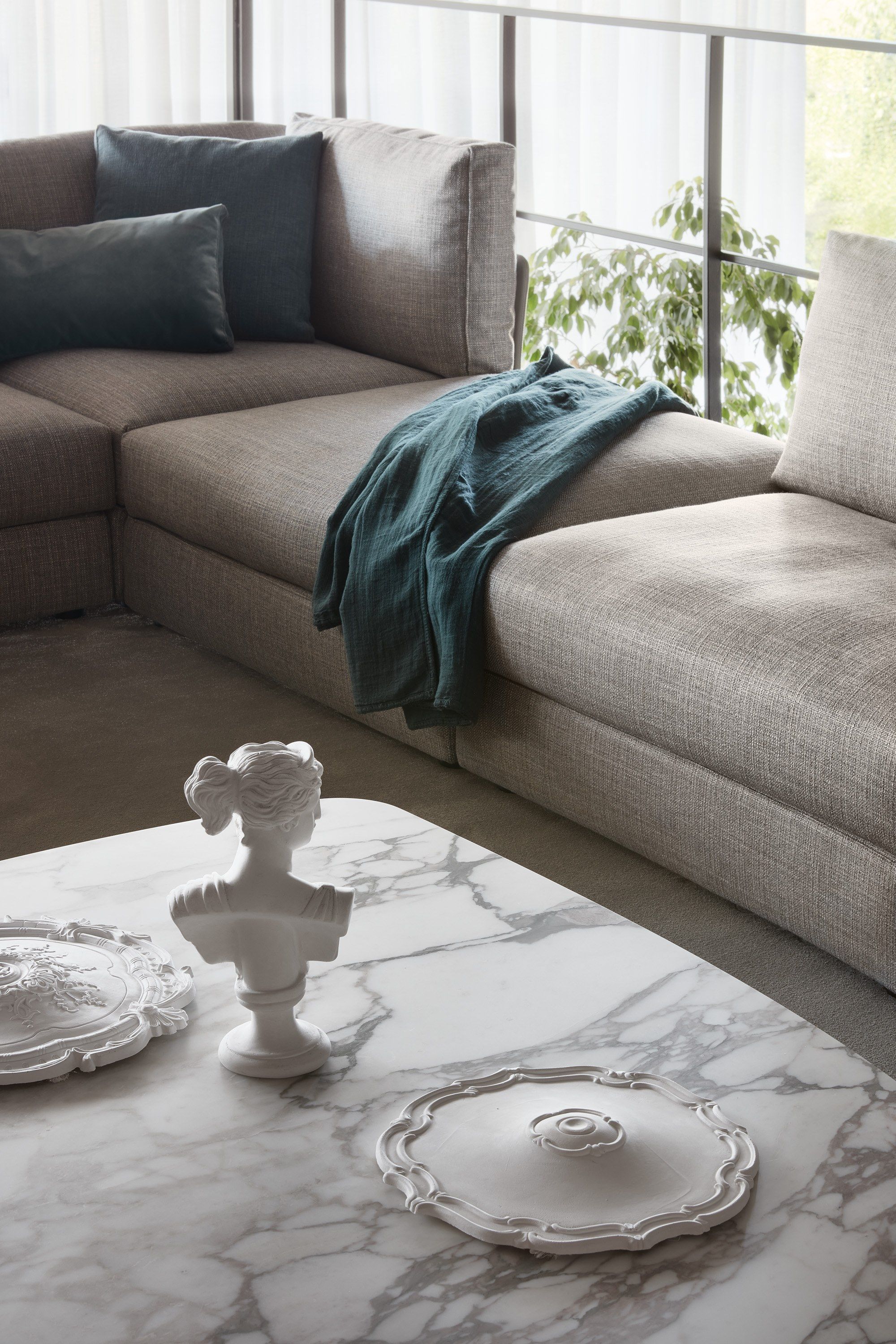 GROOVY Corner modular sectional fabric sofa By Lema