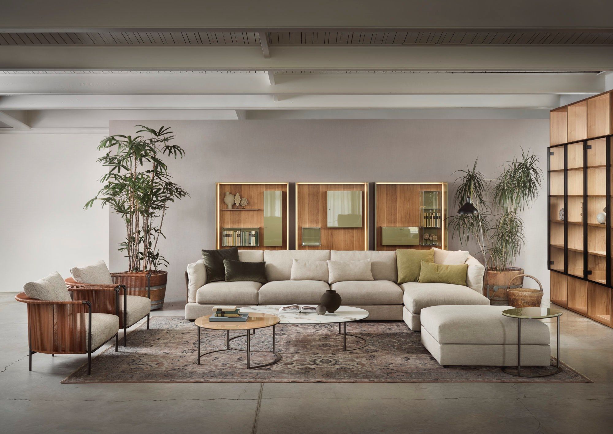 Corner sectional modular fabric sofa GROOVY By Lema