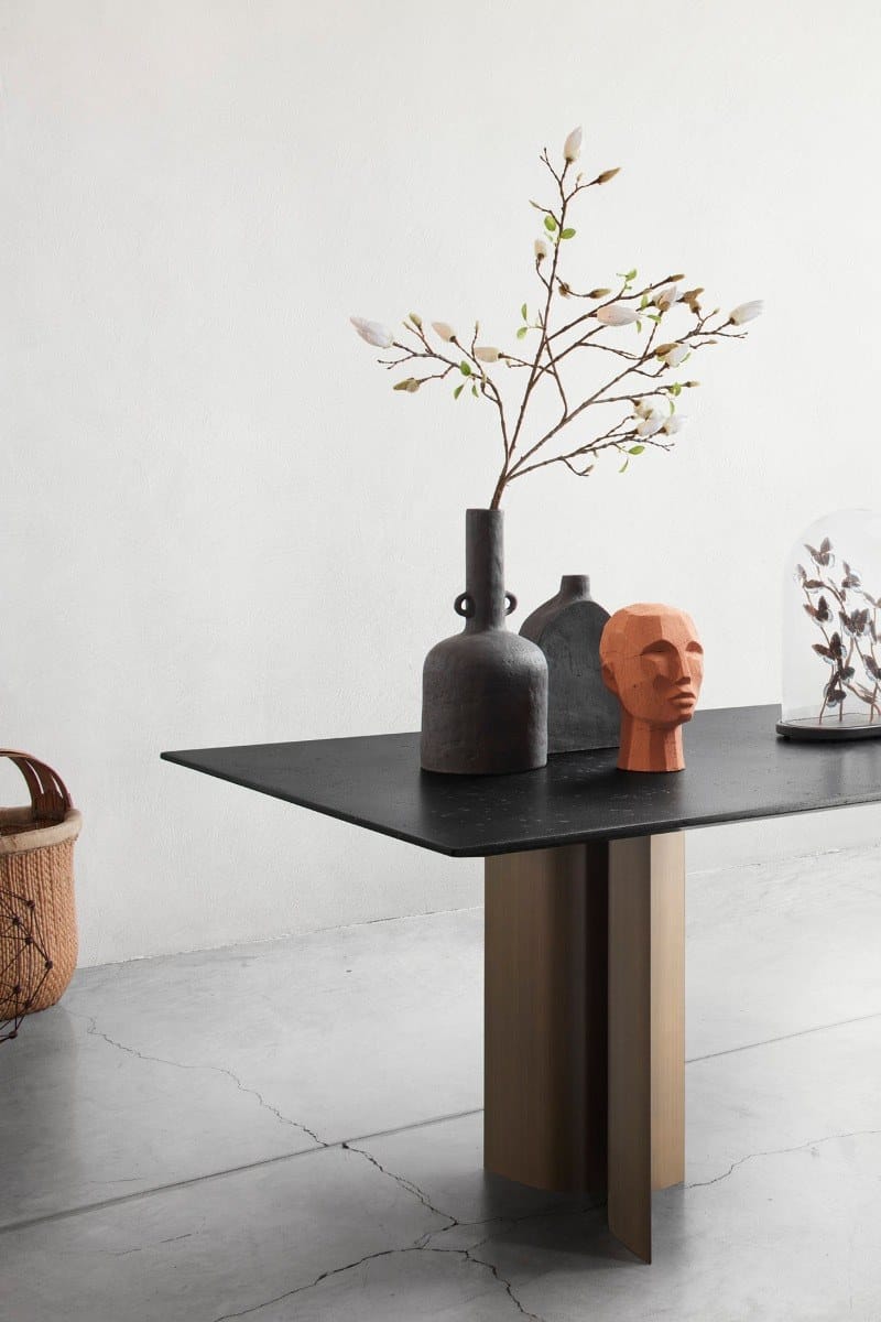 GULLWING Rectangular reconstructed stone table By Lema | design ...