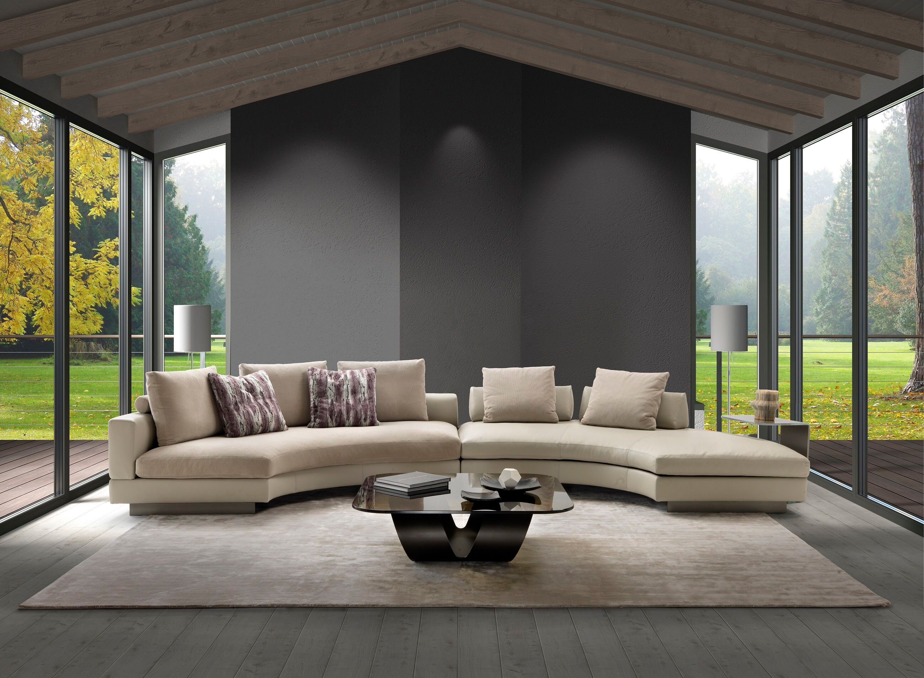 Divano curvo componibile in tessuto VOGUE CURVE - GYFORM - Edilportale