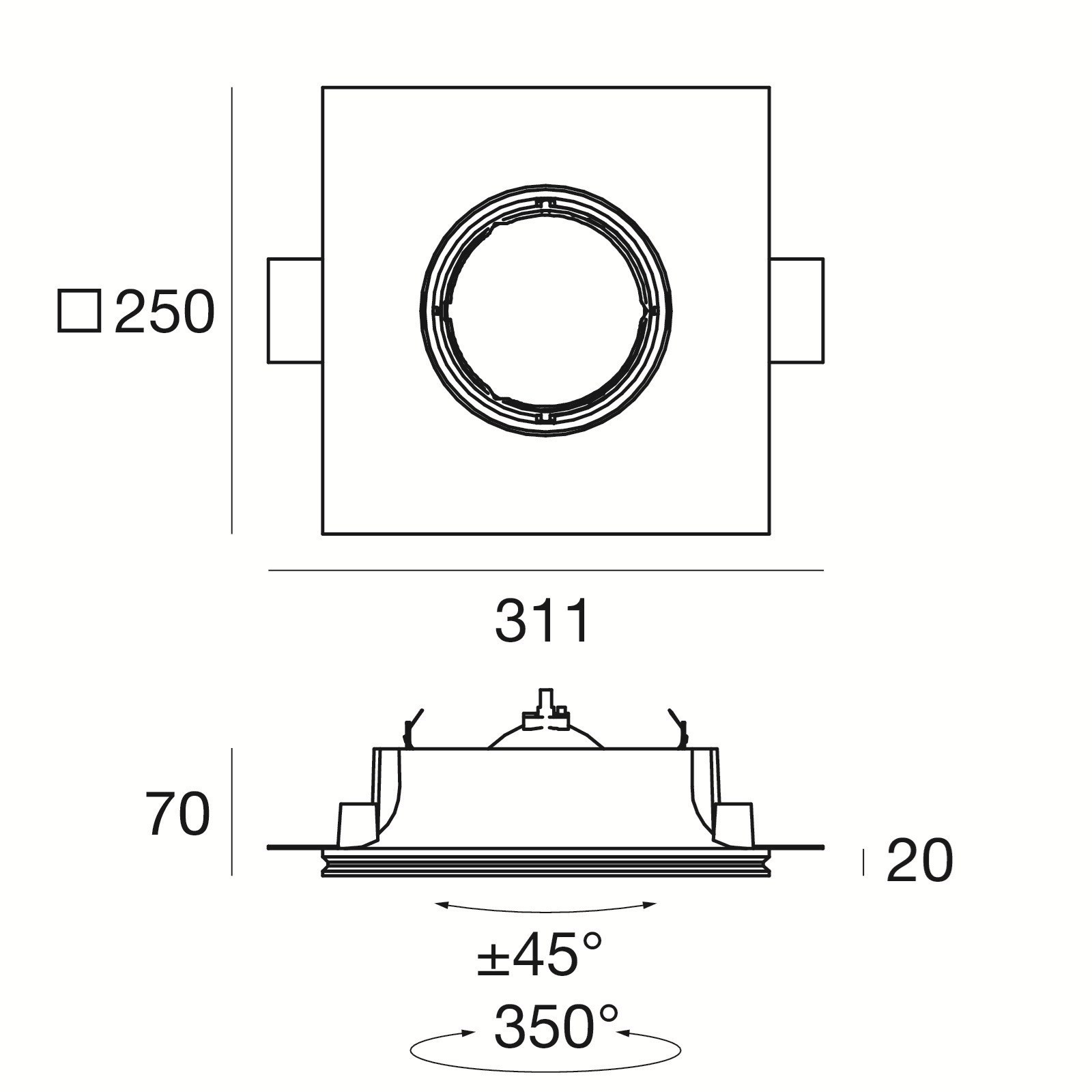 LED ceiling recessed plaster spotlight GYPSUM_EYE2 Gypsum Collection By ...