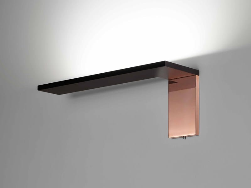 LED indirect light aluminium wall light GEMINI By PURALUCE