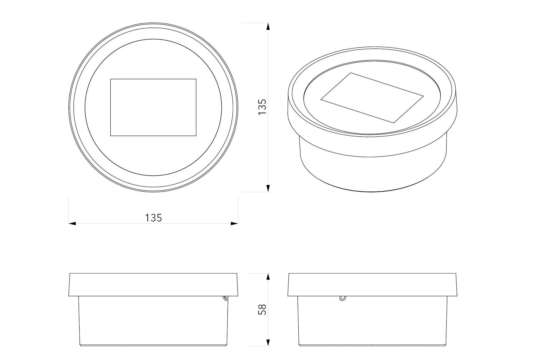 MODULES DOT GRAPHITE Placca di finitura By Genuit