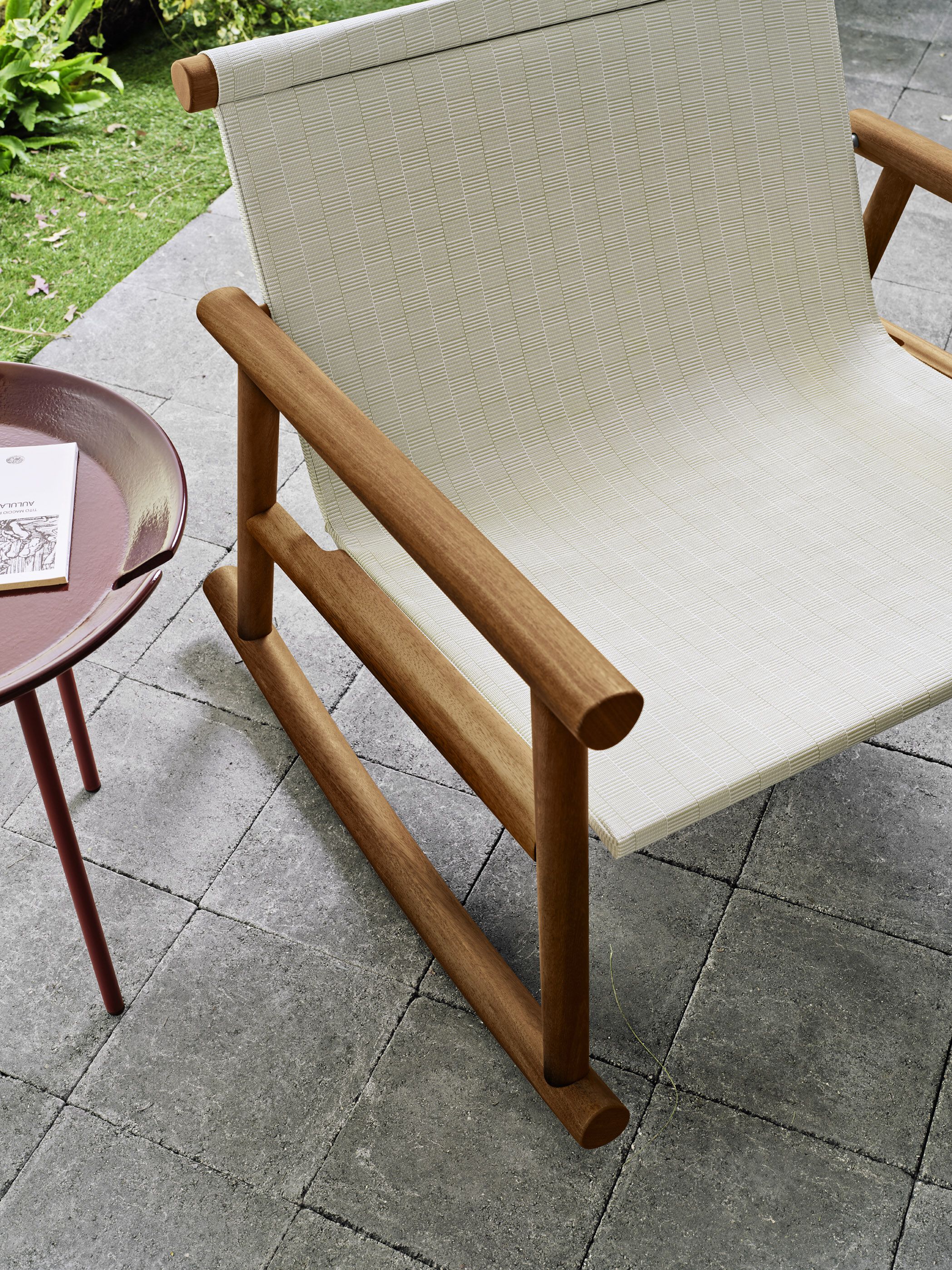 HASHI 09 Rocking fabric garden armchair By Gervasoni | design Federica ...