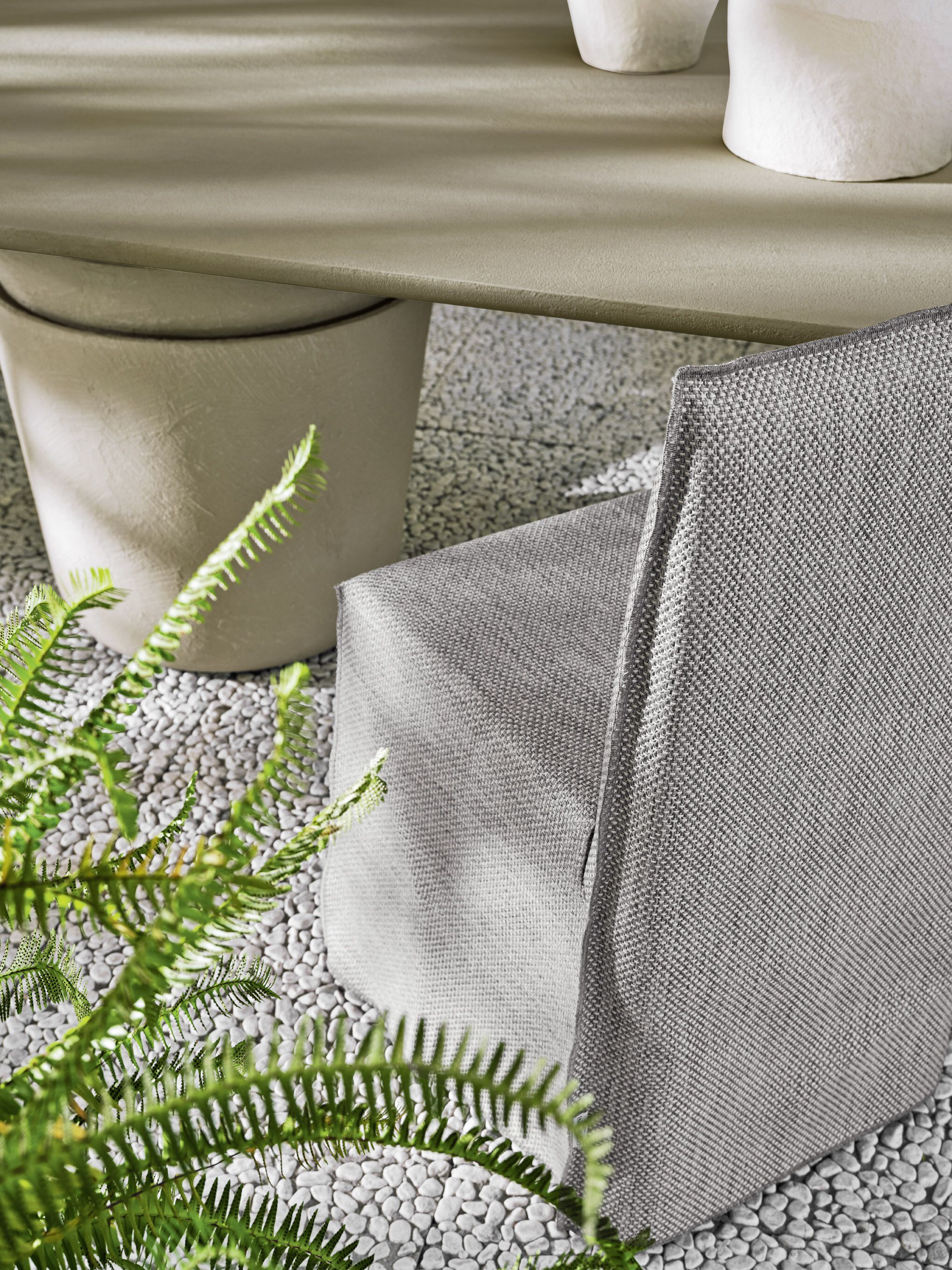 KASANE 31 Clay garden table By Gervasoni | design Nendo