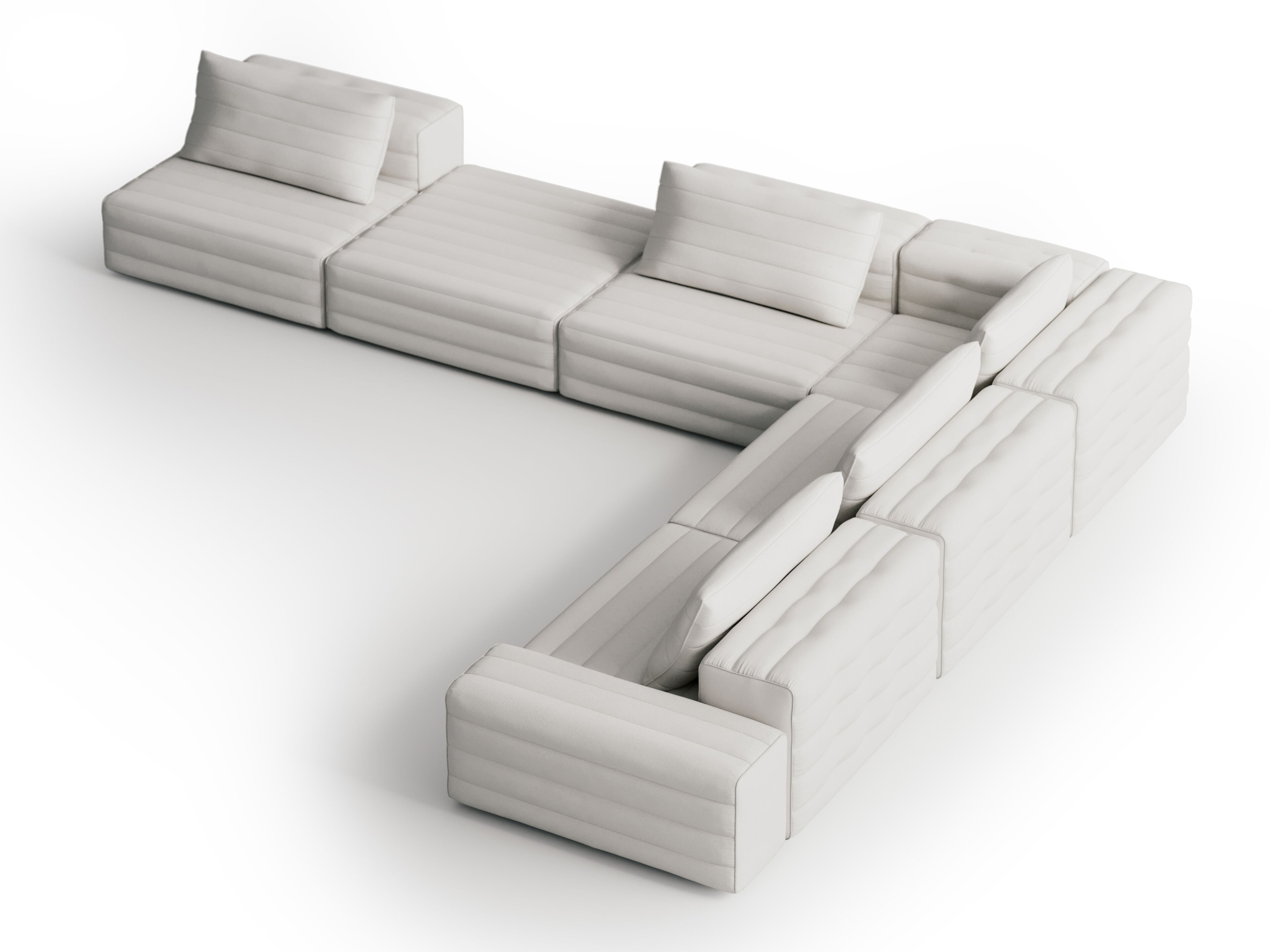 SAMET E Corner modular fabric sofa By Gervasoni