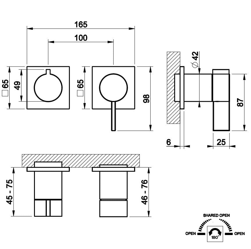 INVERSO RIGATO Shower tap By Gessi