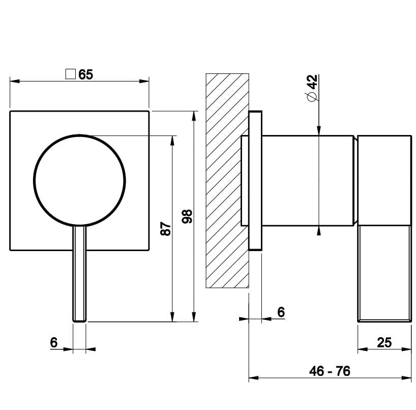 INVERSO RIGATO Shower tap By Gessi