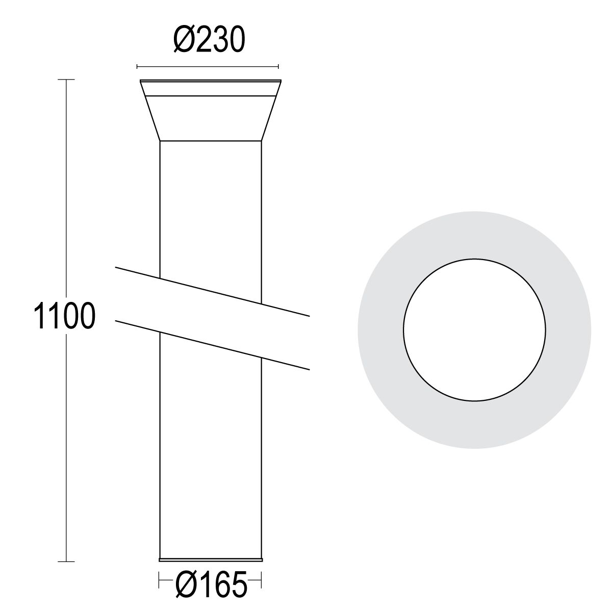 MAXICONO DARK Paletto luminoso By Ghidini Lighting