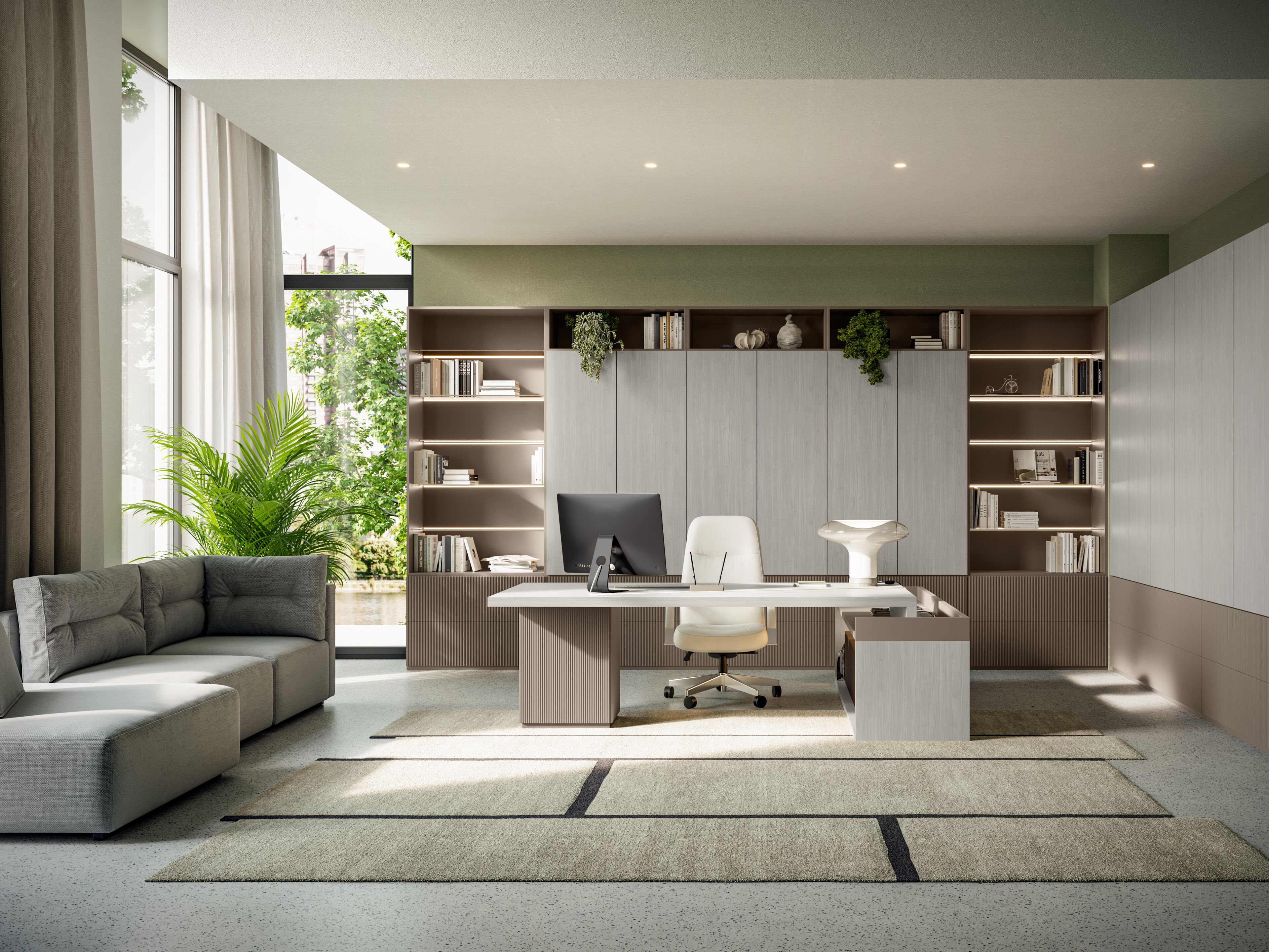 OFFICE TIME BASE MOD. FREEDA Escritorio de oficina By Giessegi