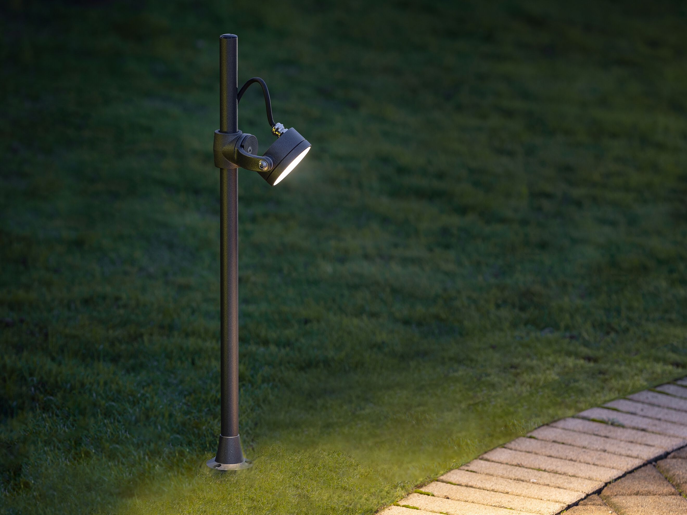 CLOCK LED aluminium bollard light By Goccia Illuminazione