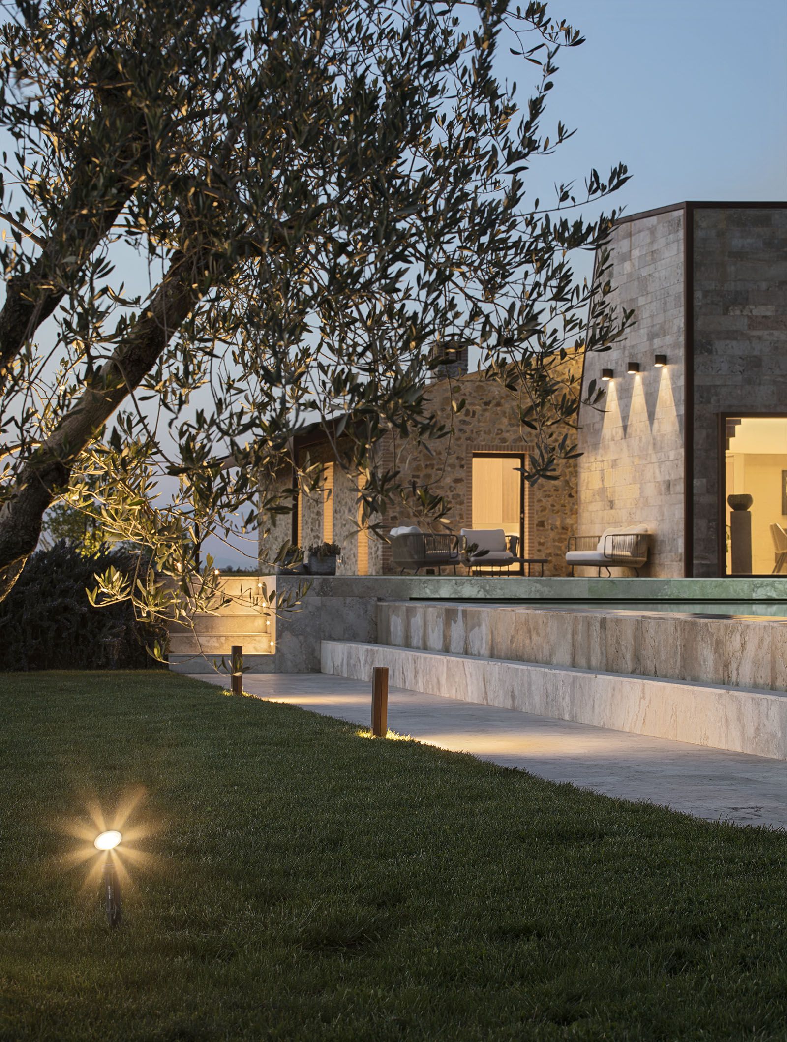 CLOCK LED adjustable aluminium Outdoor floodlight By Goccia Illuminazione