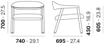 HÉRA LOUNGE 2869 Easy chair By Pedrali | design Patrick Jouin