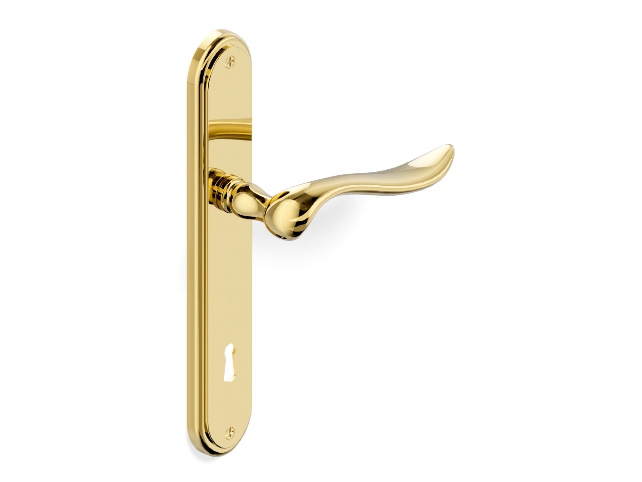 H 165 GERMANA | VALLI - LAB Maniglia in ottone su piastra con bocchetta ...