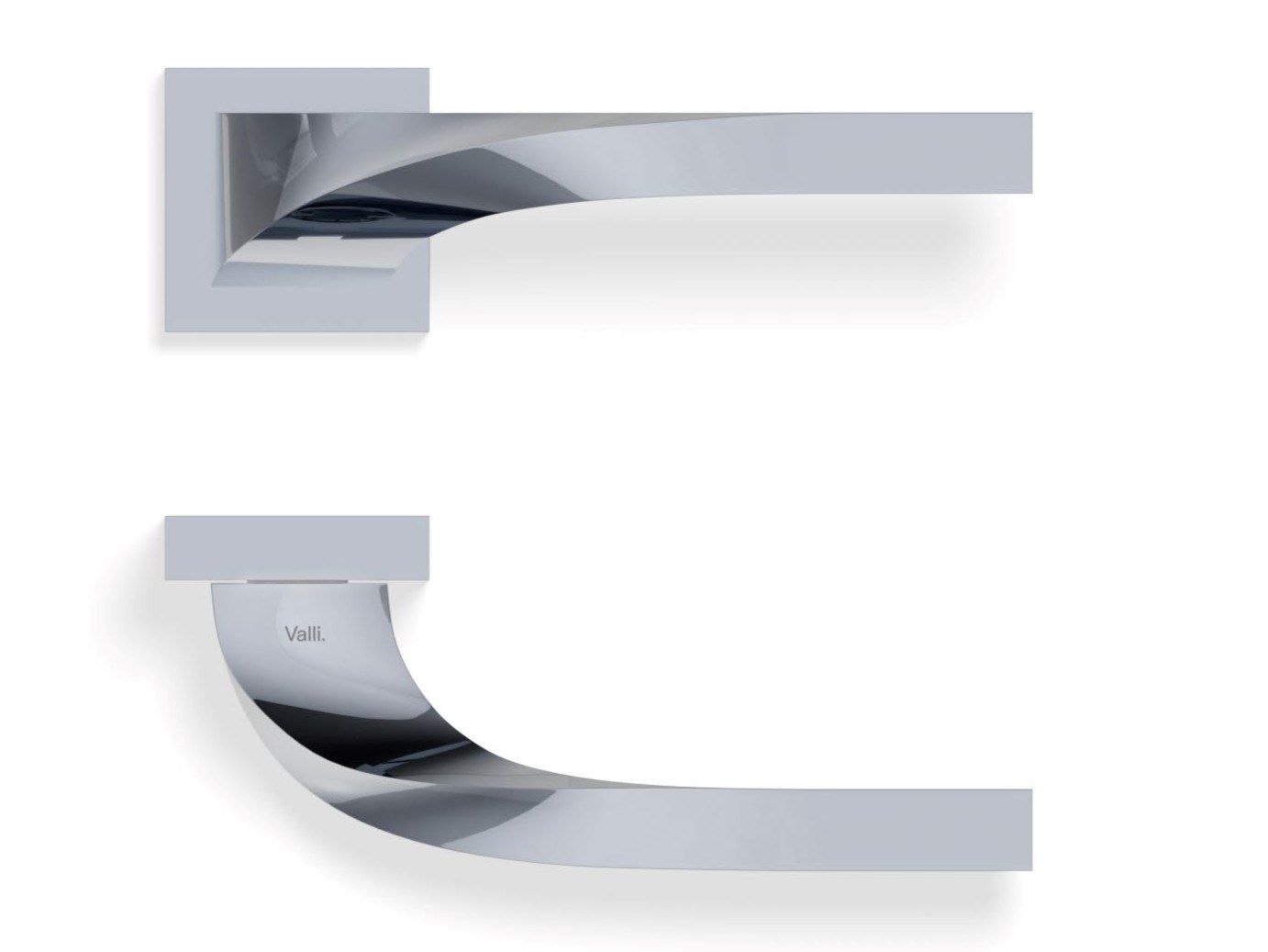 H 372 ERI GOSHEN | VALLI - FUSITAL Brass door handle on rose By Valli ...