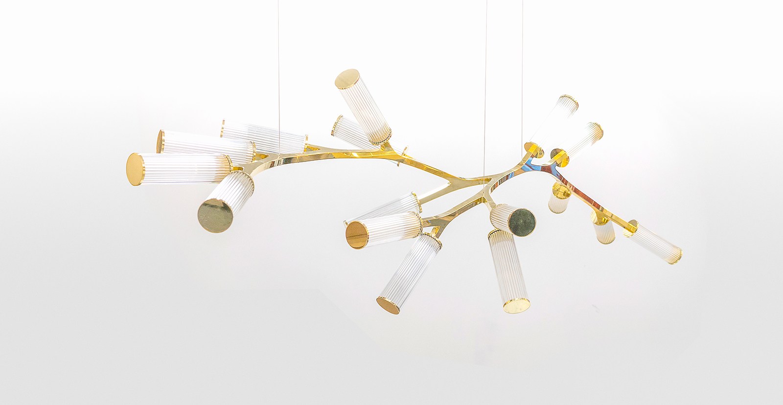 Direct light brass pendant lamp HAARA TEN By Cameron Design House