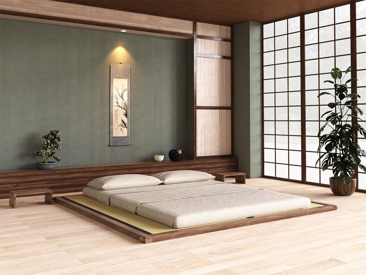 HAKO | Bed Tatami solid wood double bed By Vivere Zen