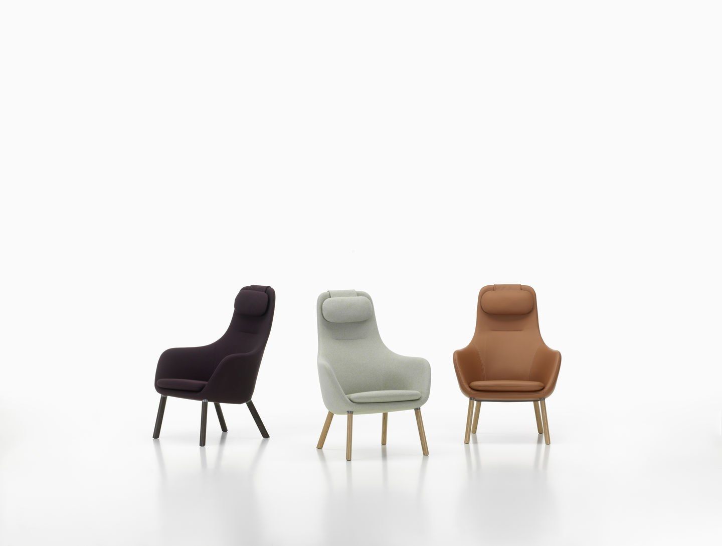 HAL LOUNGE Fabric armchair with headrest By Vitra | design Jasper Morrison