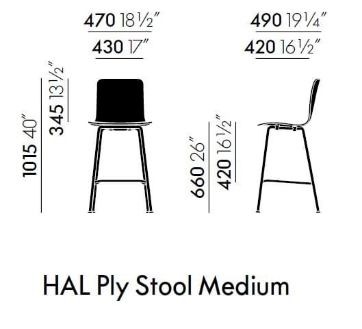 HAL PLY STOOL MEDIUM Stool By Vitra | design Jasper Morrison
