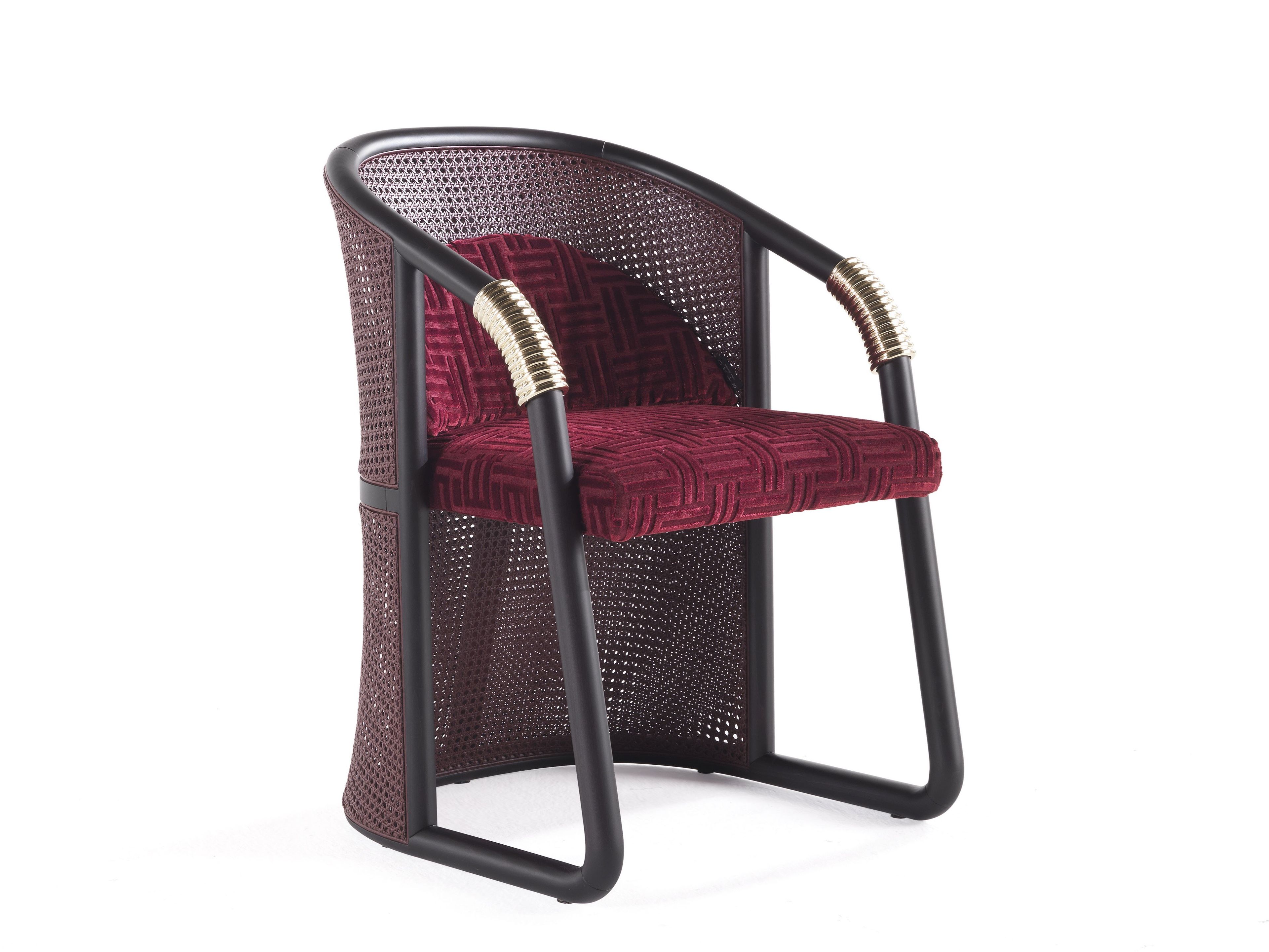 HAMAR Upholstered velvet chair with armrests By ETRO Home Interiors