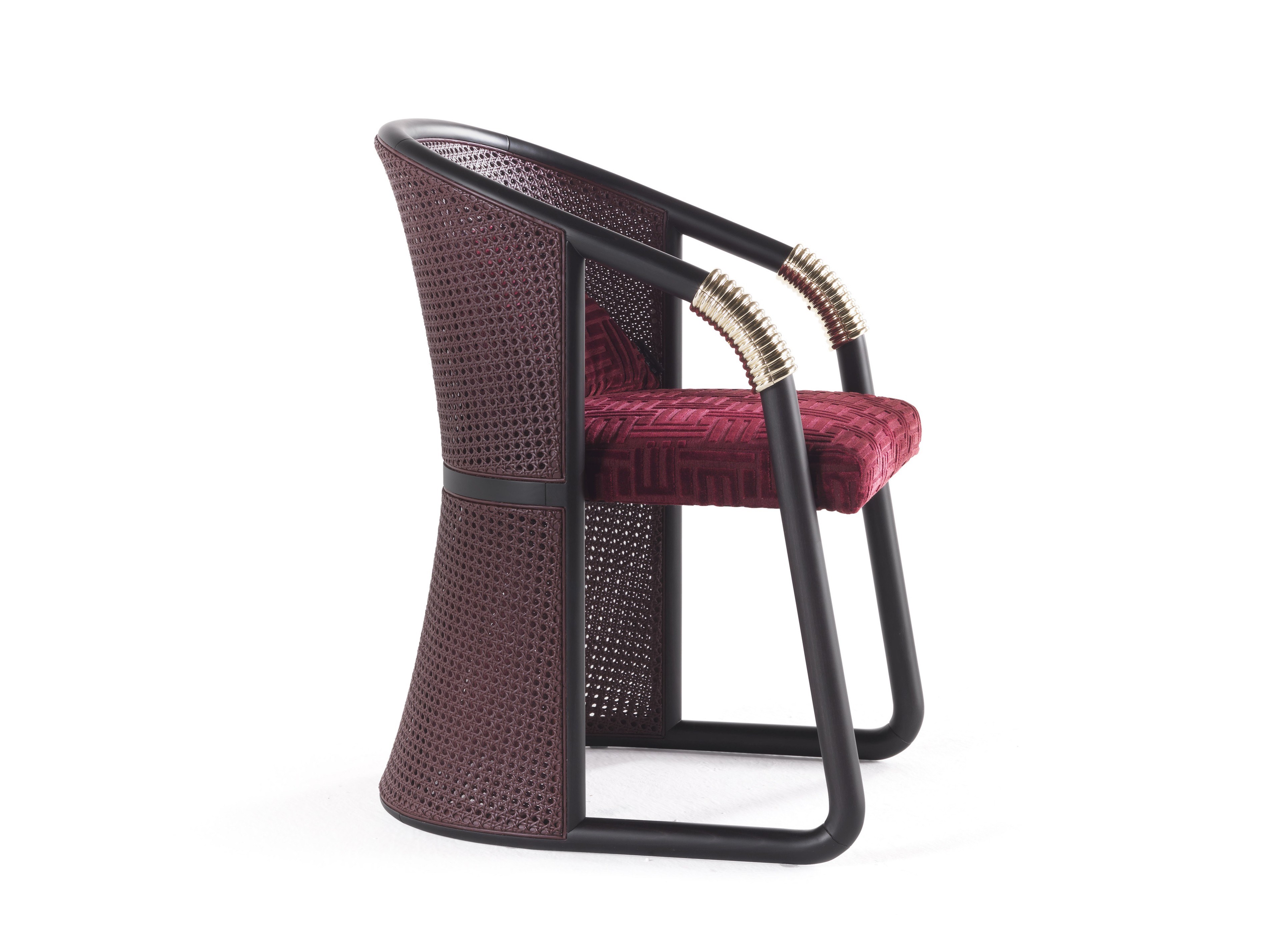 HAMAR Upholstered velvet chair with armrests By ETRO Home Interiors