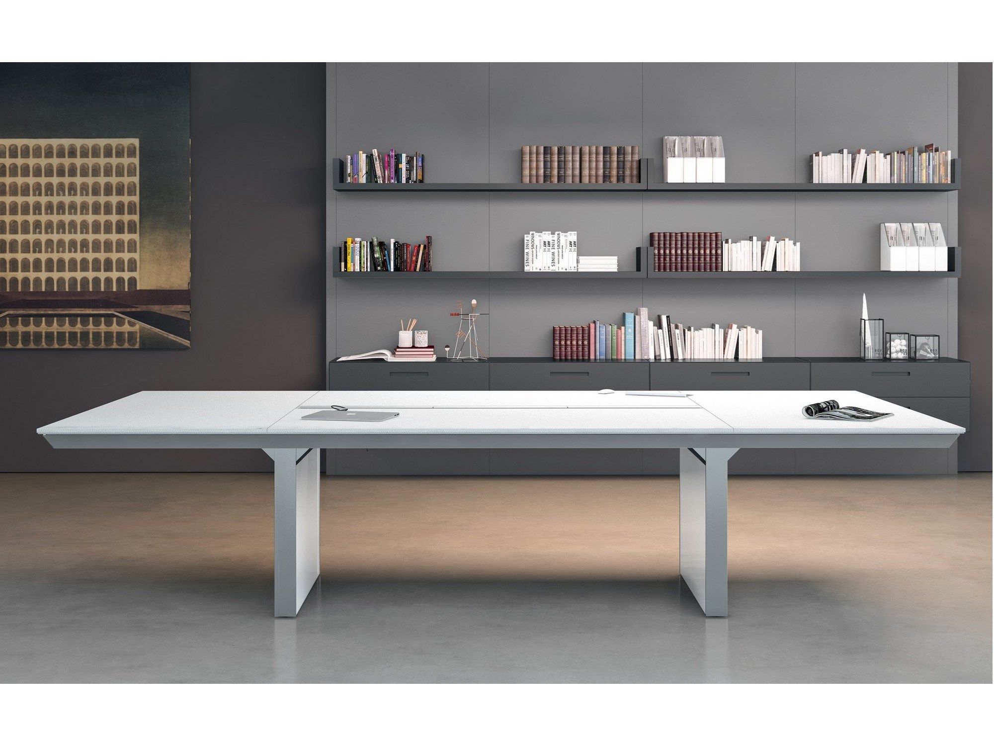 Rectangular leather meeting table HAN | Leather meeting table Han ...