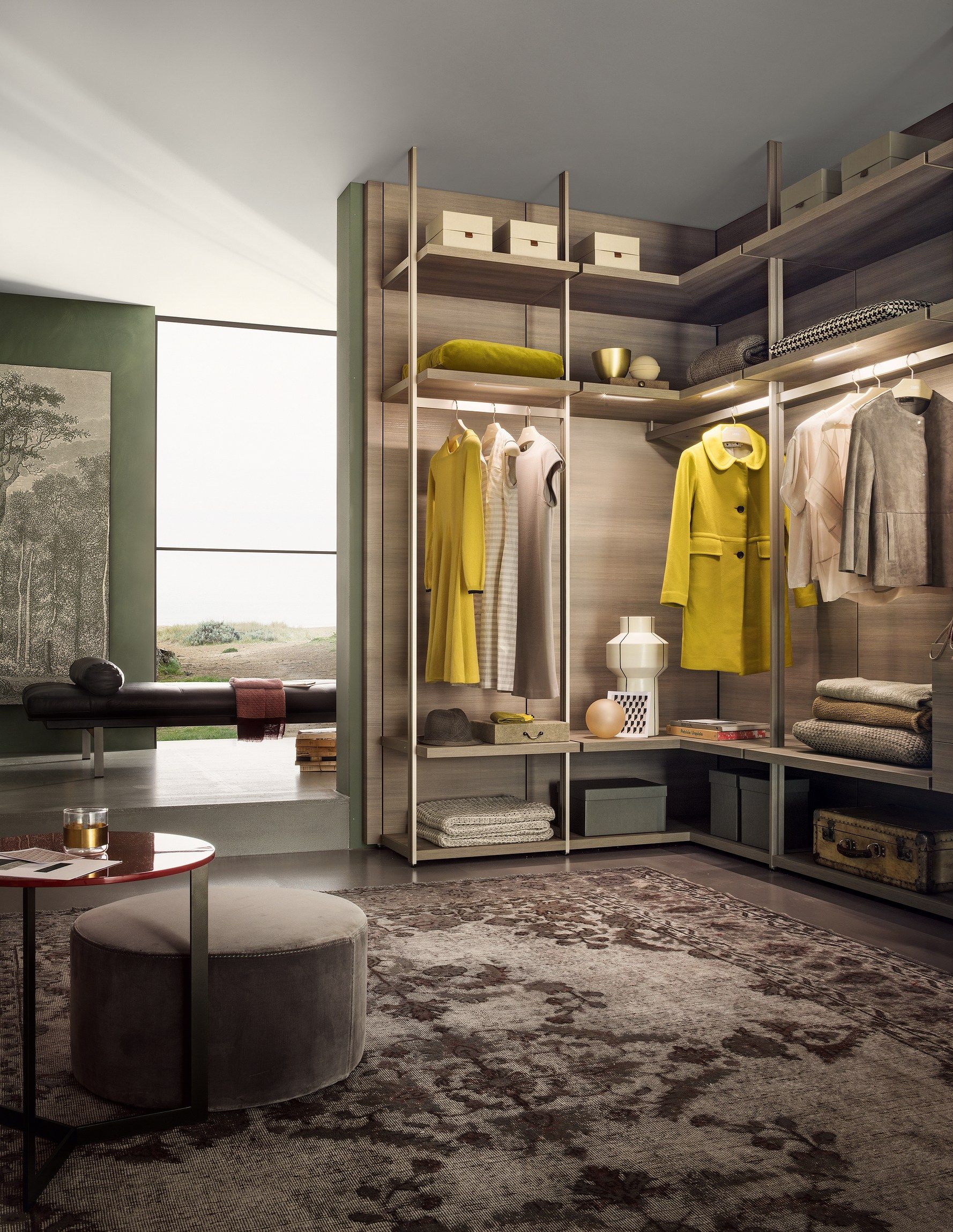 HANGAR Sectional custom walk-in wardrobe By Lema | design Piero Lissoni