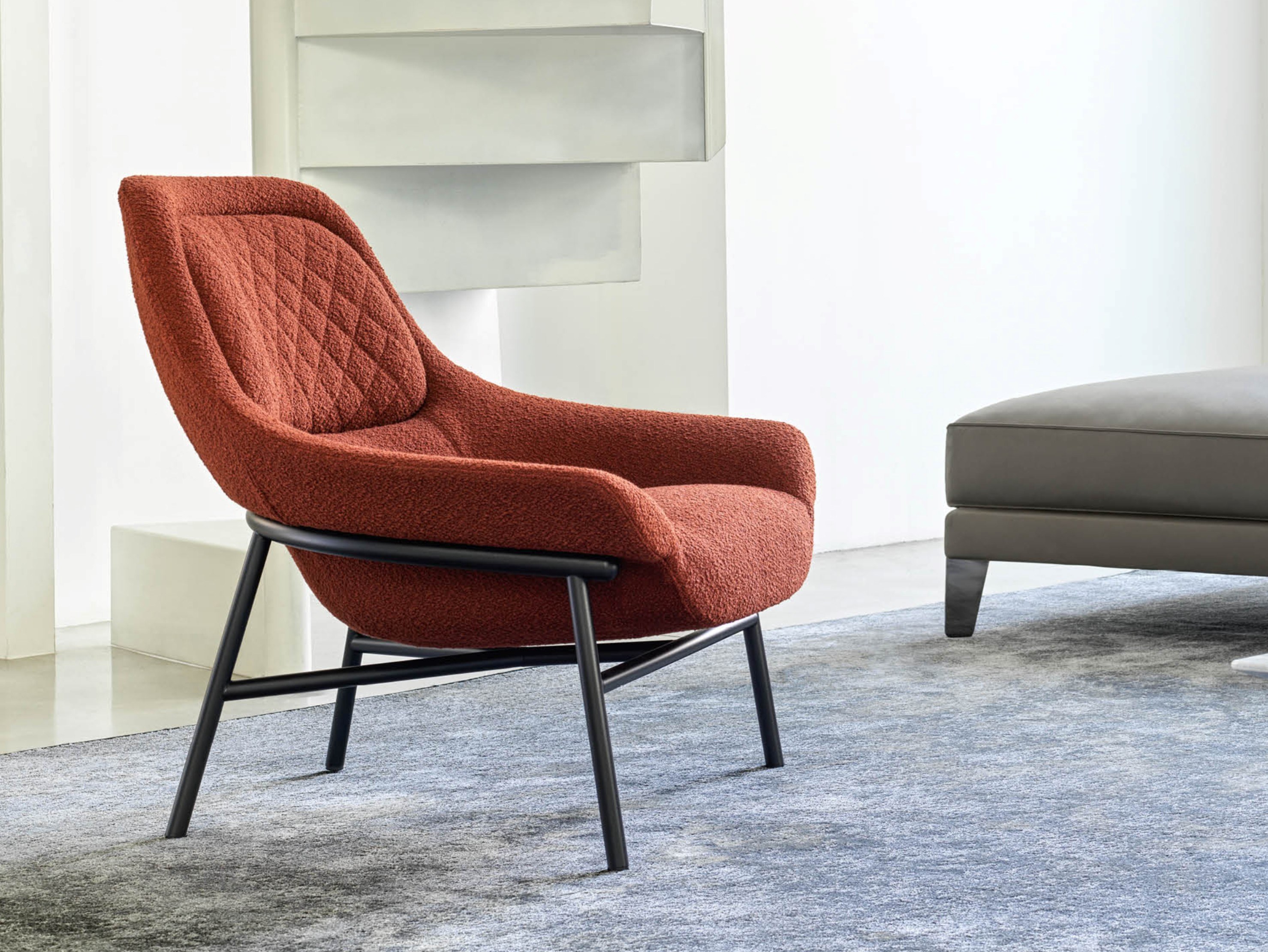 HANNA | Armchair Fabric armchair with steel structure By BertO | design ...