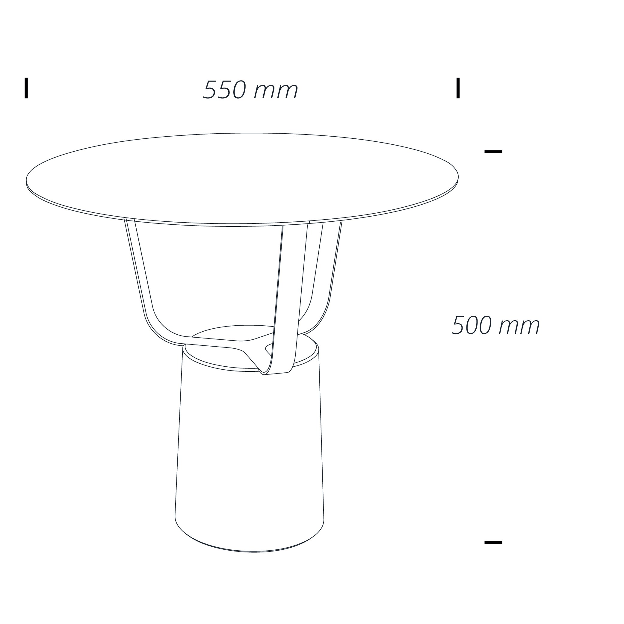 HANSEL | Garden side table By Monolithe Edition design Pierre Dubourg